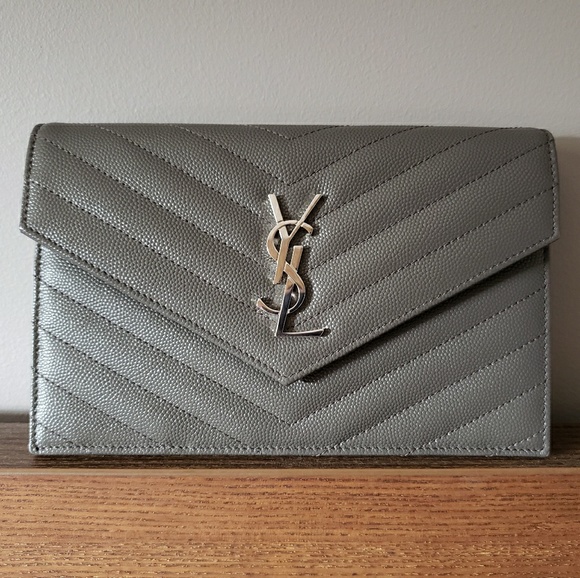 Bags | Ysl Saint Laurent Monogram Chain Wallet | Poshmark